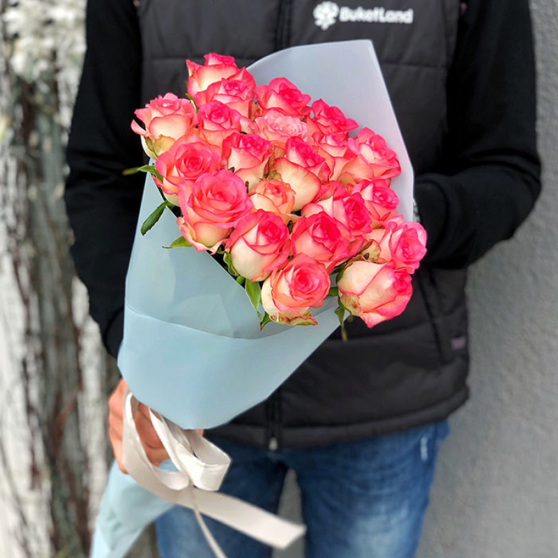 Купити букет 21 троянда Джумілія онлайн — BuketLand
